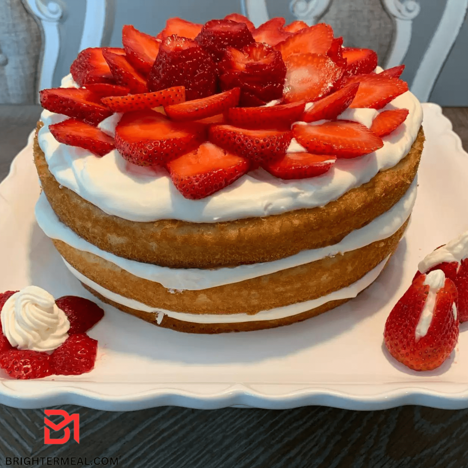 Strawberry Refrigerator Cake Recipe